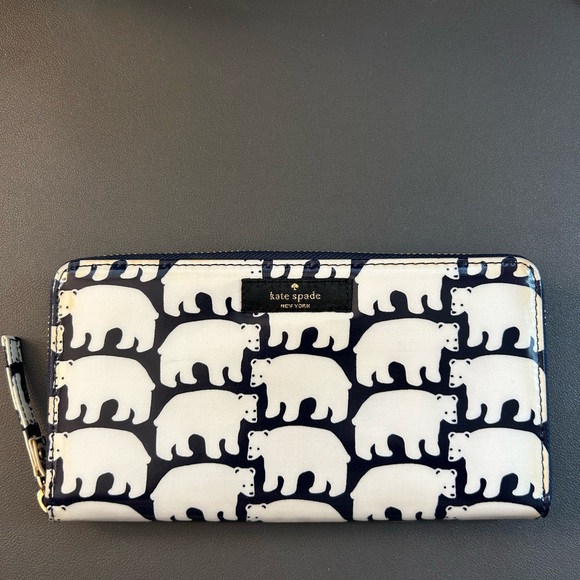 kate spade | Bags | Low Start Rare Novelty Kate Spade Navy And White ...